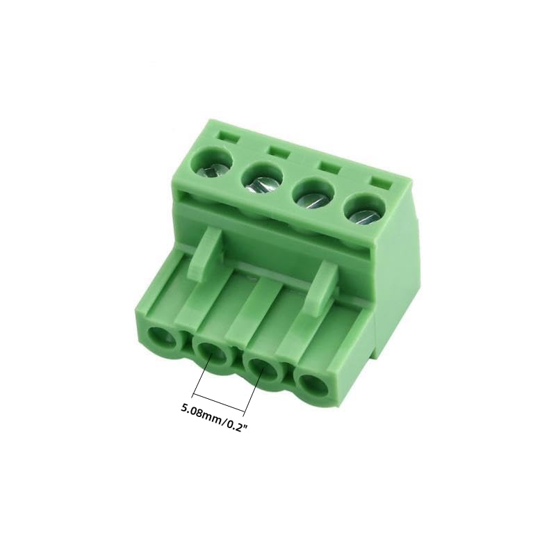 LuoQiuFa10 Set 4-Pin 5.08mm Pitch Male Female PCB Screw Terminal Block– NewNest Australia