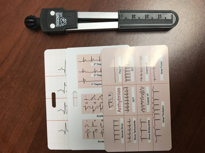 EKG Calipers Plus ECG Rhythm Interpretation Badge Cards. The Perfect D– NewNest Australia