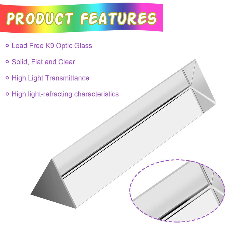 Coitak 6 inch Optical Glass Triangular Prism, Crystal Triangular Prism– NewNest Australia