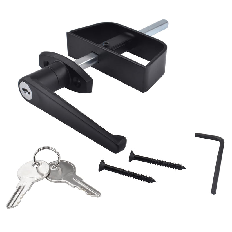 Shed Door Handle Lock Kit, L-Handle Lock with 2 Keys, 5-1/2" Stem Stor ...