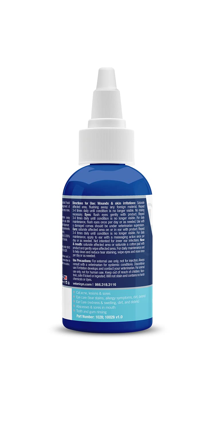 Vetericyn Plus Feline Facial Therapy. to Care for Cat Acne, Cuts, Mout ...