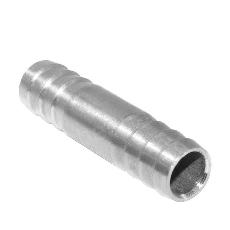 Beduan Stainless Steel 3/8" Hose Barb Splicer Mender Round Union Coupl ...