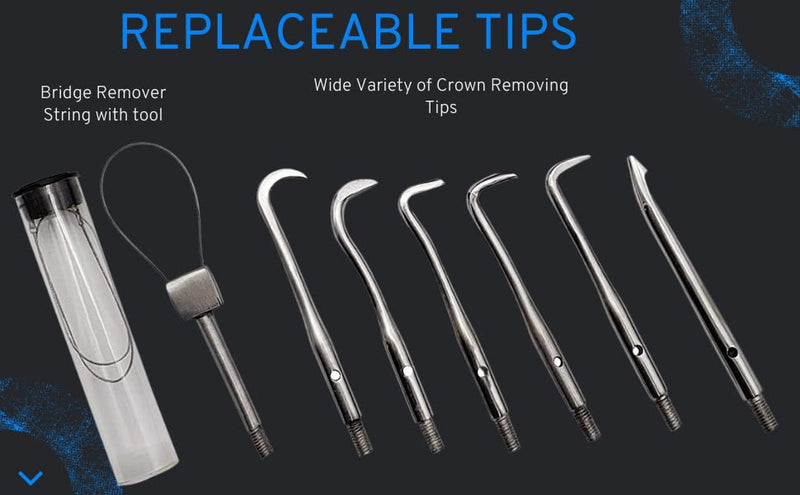 Bundle of Dental Automatic Crown Remover Bridge Remover with 10 Pieces ...