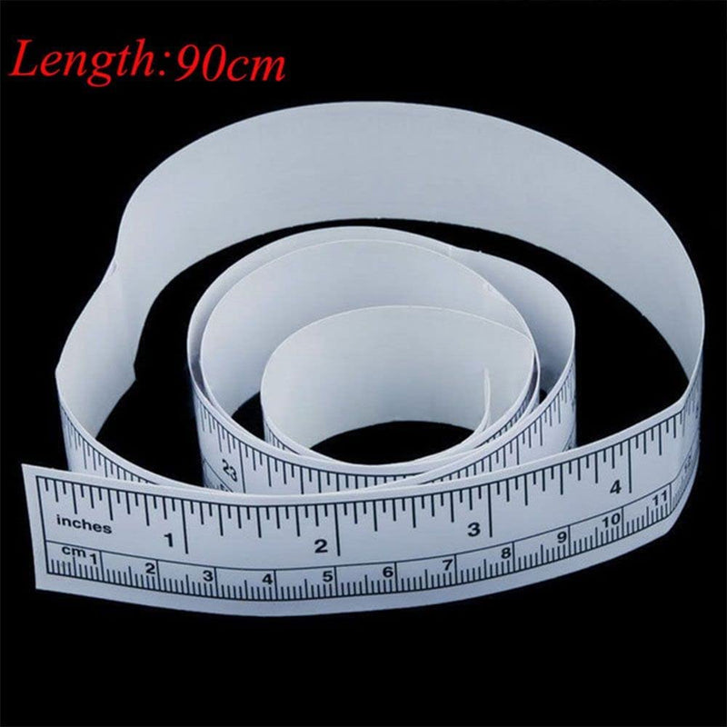 Self-Adhesive Measuring Tape, Double Scale Stick on Workbench Ruler, S ...
