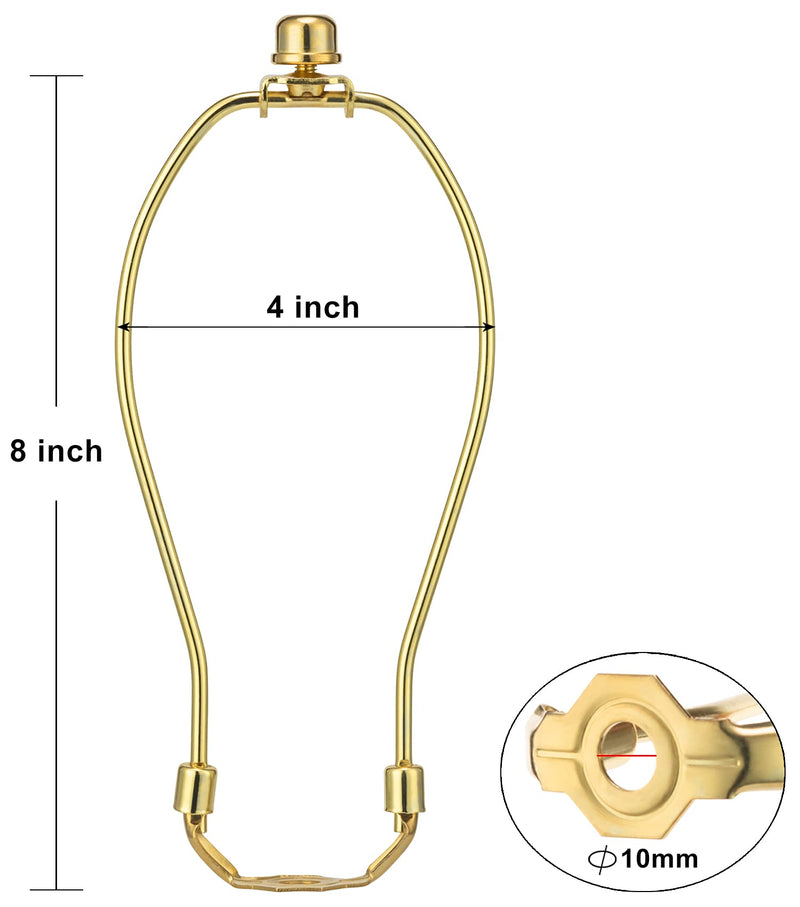 8 Inch Lamp Harp - 2 Set, Detachable Lamp Shade Holder for Table and F ...