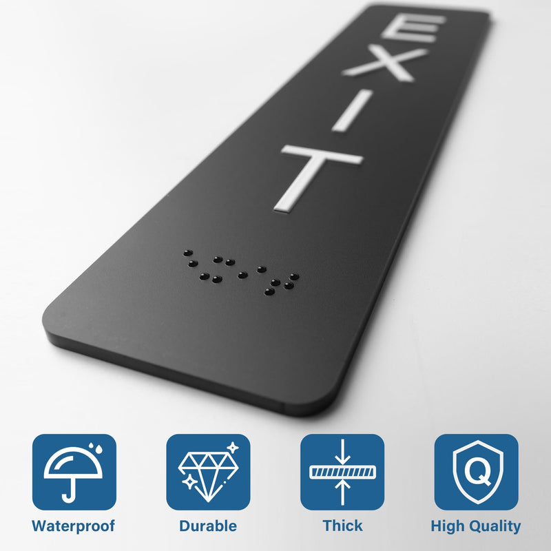 Exit Sign - ADA Compliant Exit Signs With Braille and Raised Letters f ...