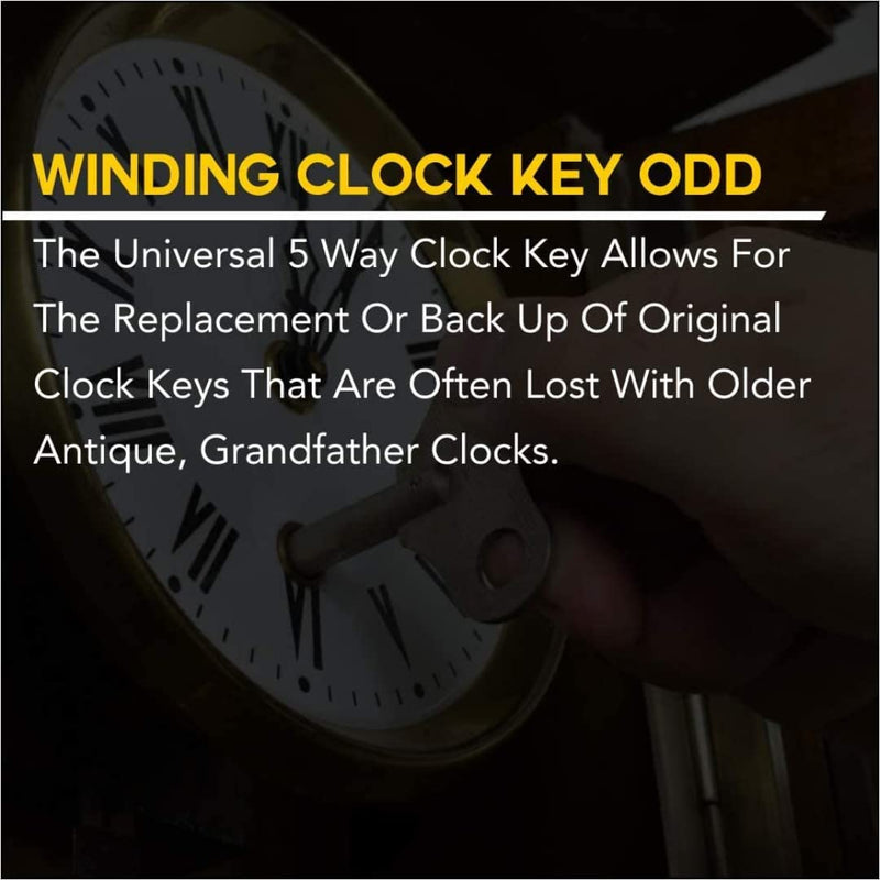 Brass Blessing : 5 Prong Brass Clock Key for Winding Clocks, ODD Numbe ...