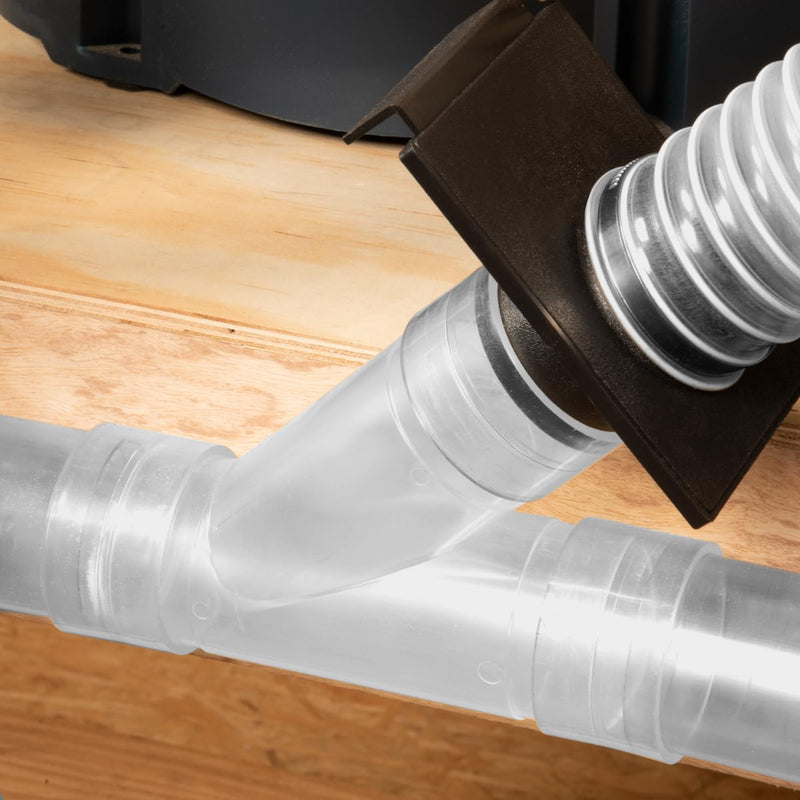 POWERTEC 2-1/2 Inch Clear Y Fitting for 2-1/2 Inch Dust Collection Hos ...