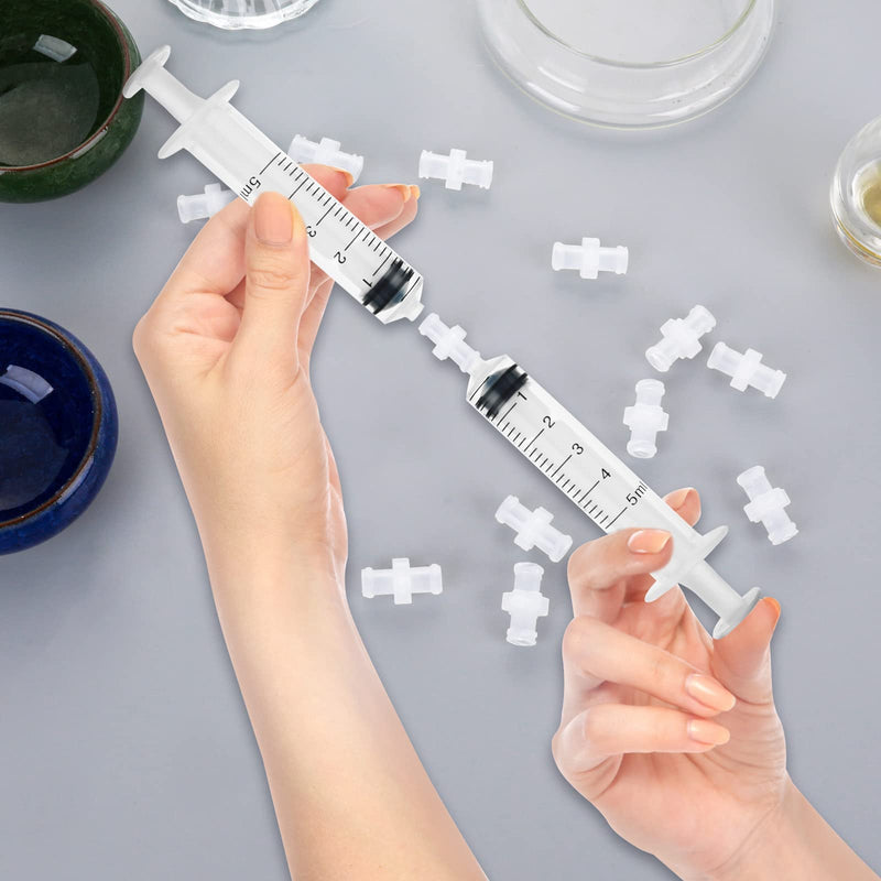 20 Pcs Syringe Adaptor, Luer Lock Female Luer Syringe to Syringe Trans ...