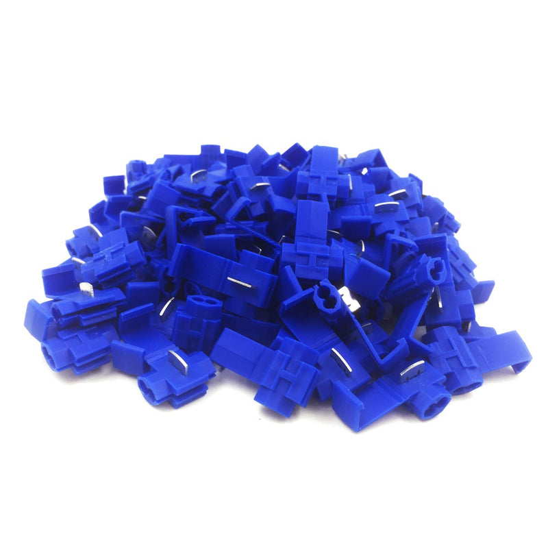 Peissy 100 Pcs Blue Solderless Scotch Lock Wire Connectors 18-14 Gauge ...