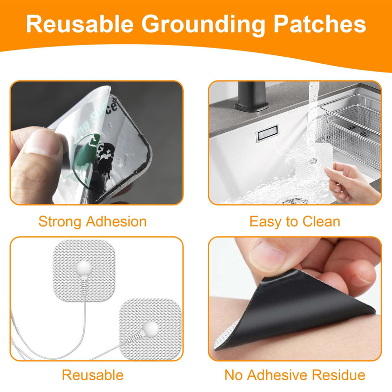 Grounding Patches 4 Pack, Reusable Adhesive Grounding Pad, Grounding S ...