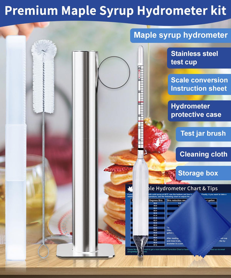 Maple Syrup Hydrometer Test Cup Kit, Hydrometer for Maple Syrup Making ...