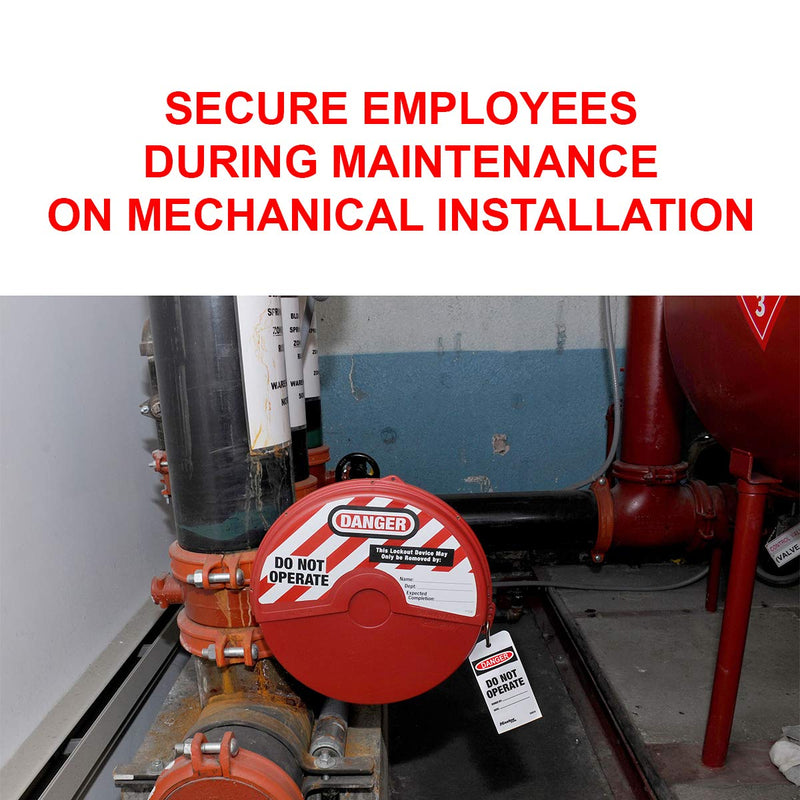 Master Lock 481 Lockout Tagout Rotating Gate Valve Lockout,Red 2-5 in ...
