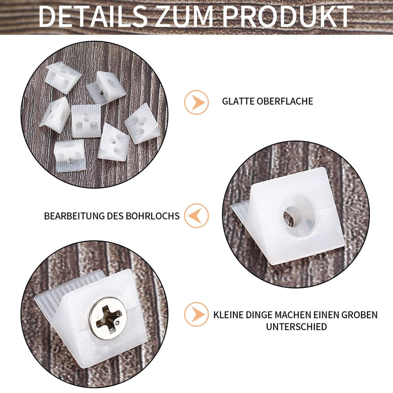 120 Pcs Drawer Bottom Support Brackets,Drawer Wedges with Screws, Fixi ...