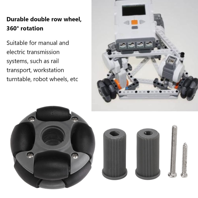 Omni Directional Wheel, Side Mobility Black Gray Load 2kg Omni Wheel 3 ...