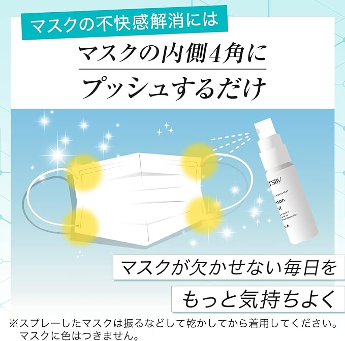 GATSBY Mask, Refreshing Aroma Mist Mask, Disinfectant, Portable, Mask ...