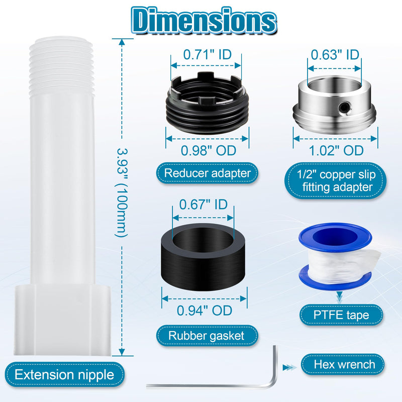 Dreyoo Four in One Tub Spout Adapter, Threaded Bathtub Faucet Adapter ...