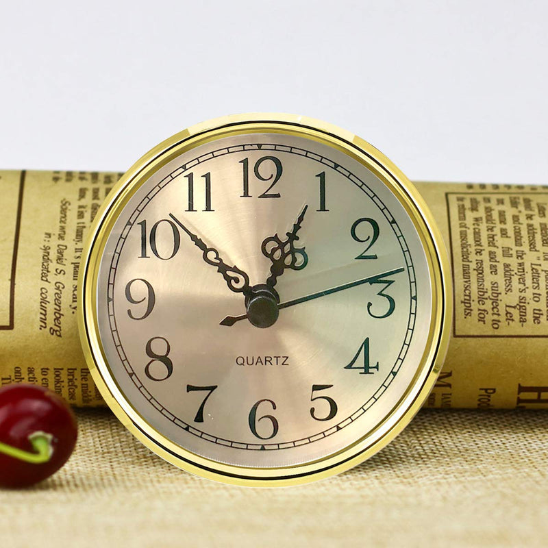 HILLHOME Mini Clock Insert 3-1/2 Inch (90 mm) Round Quartz Clock Fit-u ...