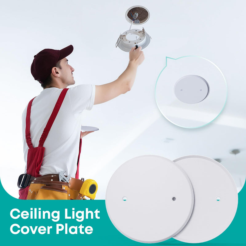 3 Pcs Smoke Detecte Cover Plate, Metal Round Blank Cleanout Cover Plat ...