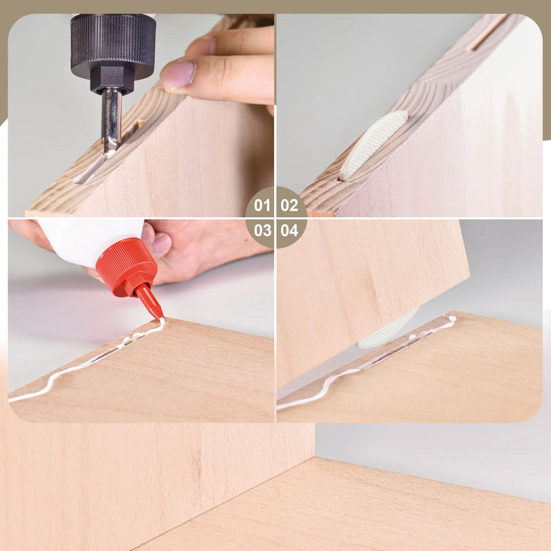 100 Pcs PVC Biscuits Joining Biscuits Joiner Tool for PVC Trim, Deck ...