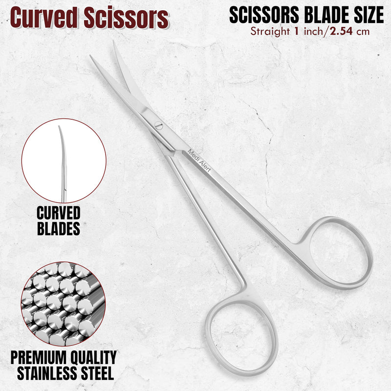 Iris Micro Dissecting Scissors 4.5" Curved Fine Point-Perfect for Doct ...