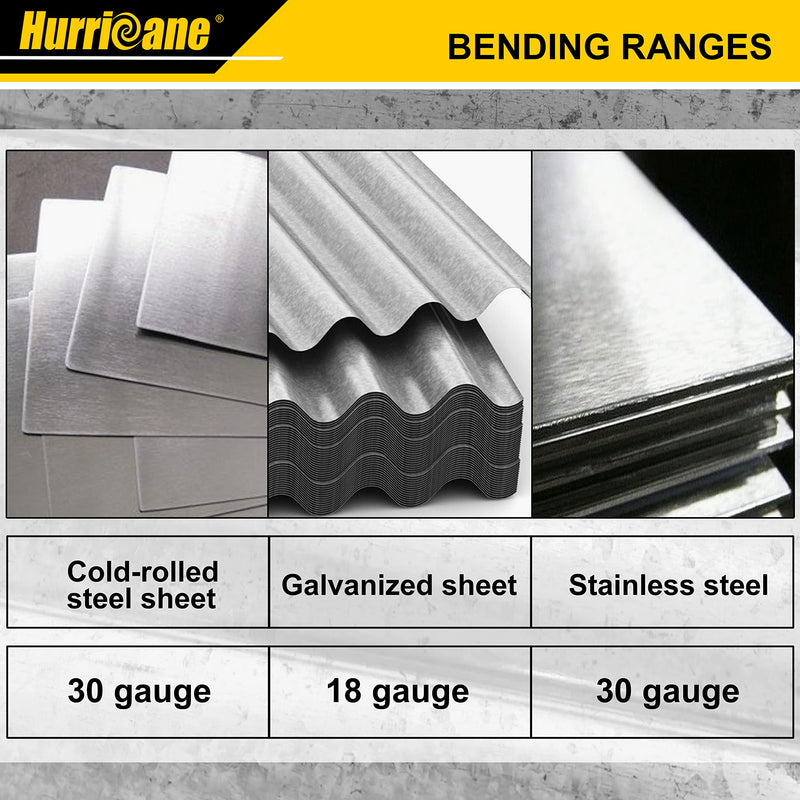HURRICANE 12 Inch Folding Tool, Sheet Metal Bending Tools for HVAC, Du ...
