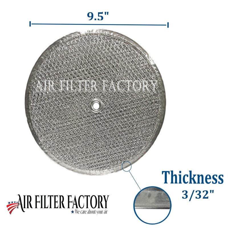 Air Filter Factory 9-1/2 Inches Round x 3/32 With Center Hole Range Ho ...