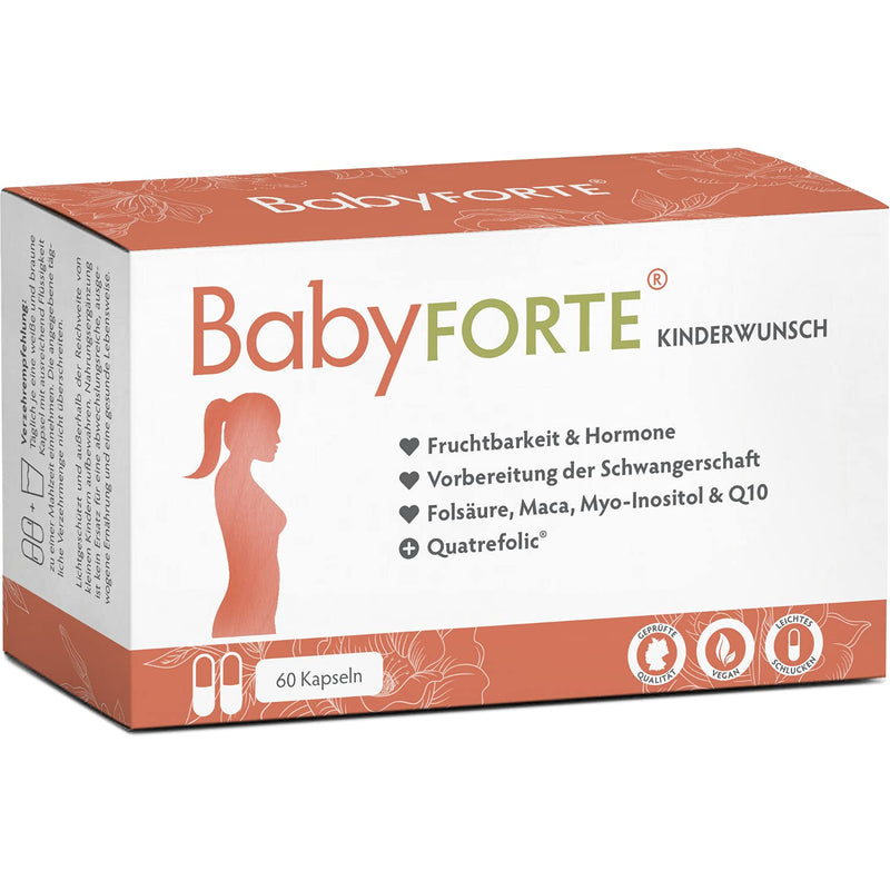 BABYFORTE® fertility tablets | vegan | Folic acid 800 μg, Quatrefolic ...