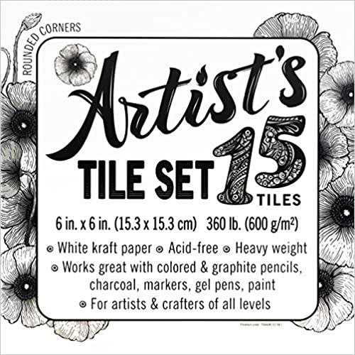 Artist's tile set: White 360 lb paper tiles, 30pt, 6x6 inches ...