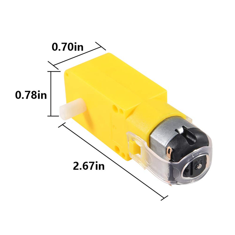 Aoicrie 6 PCS DC Electric Motor 3V-6V Dual Shaft Geared TT Magnetic Ge ...