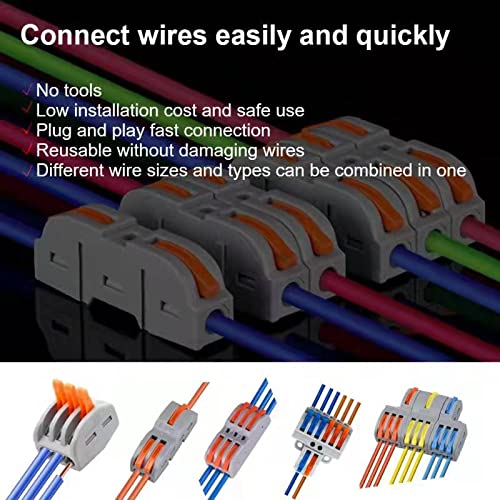 Lever Wire Nut Connectors, Circuit Inline Splices,Quick Wiring Cable C ...