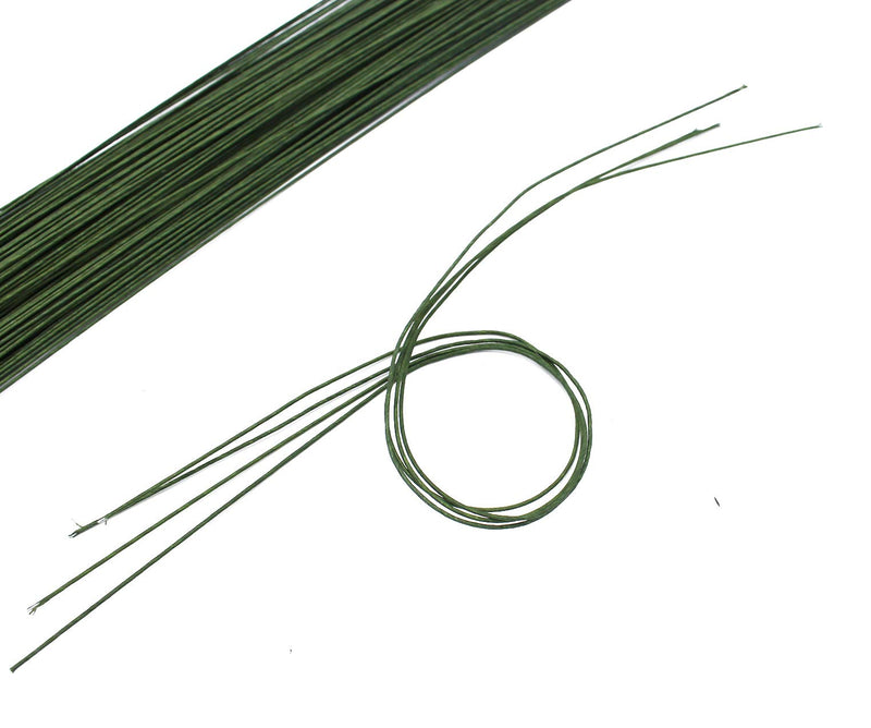 Stem Wire,Floral Wire,14 Inch 26 Gauge Wire,200 Pcs/Pack,Dark Green ...