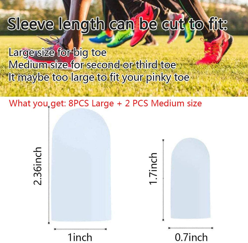 Hoogoo 10 Pack Big Toe Caps and Protectors, Gel Toe Covers, Protect To ...