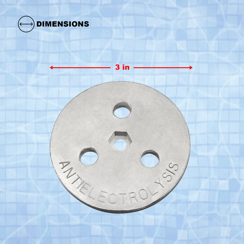 Poolzilla Zinc Anode Plate - 3 Pack, Keep Your Skimmer Basket in Place ...