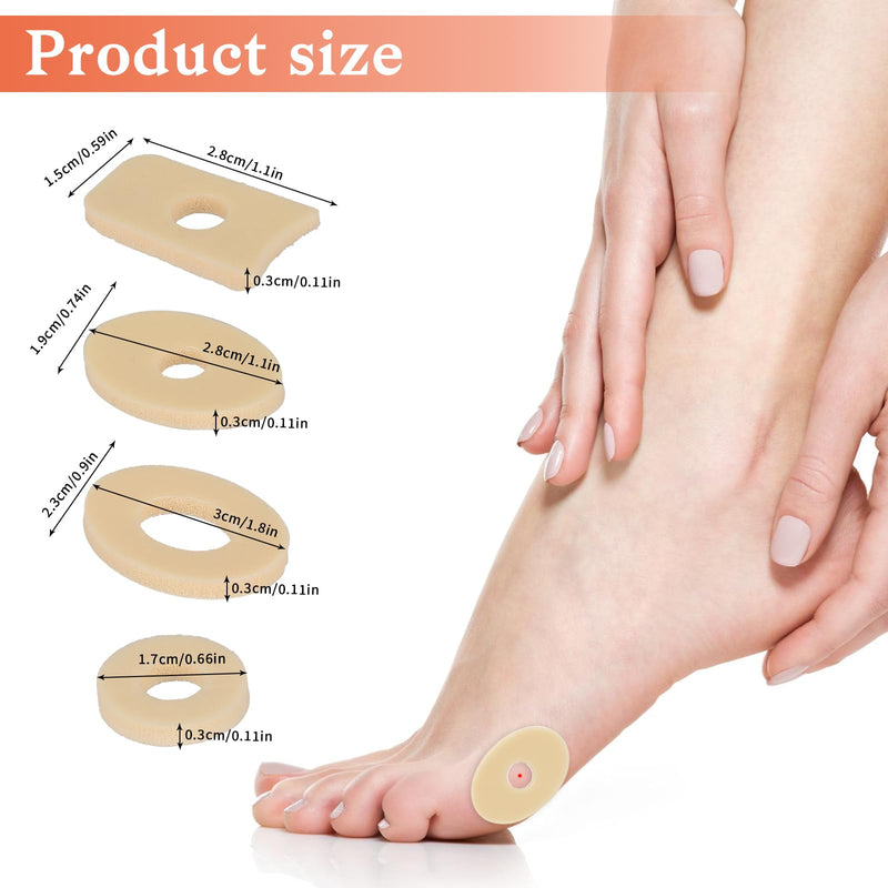 Giantree Corn Plasters, Pack of 60 Soft Latex Foam Foam Callus Cushion ...