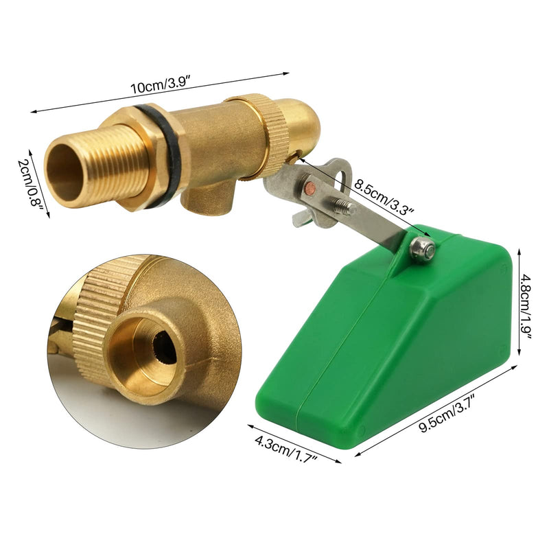 MUDUOBAN Float Valve 1/2 Inch Brass Water Float Ball Valve with ...