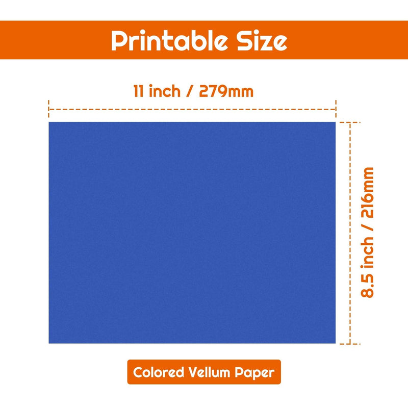 Colored Vellum Paper, Shynek 50 Sheets 10 Colors Transparent Vellum Pa ...