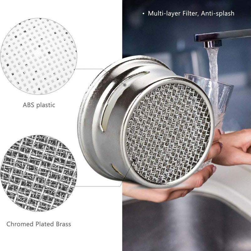 4PCS kitchen and bathroom faucet aerator, 2 packs of aerator filter re ...
