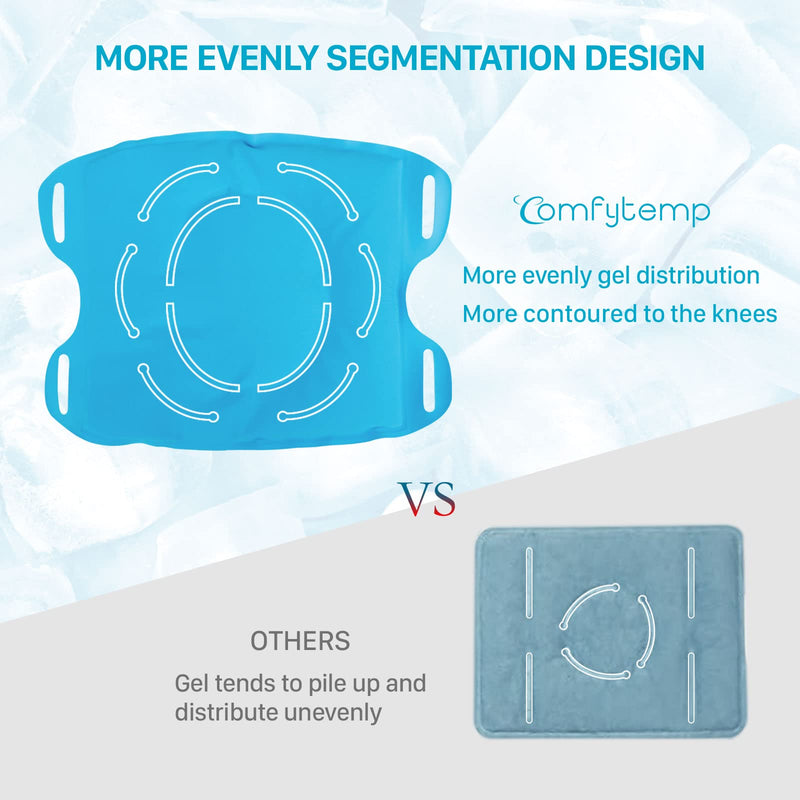 Comfytemp Flexible Knee Ice Pack Wrap, Reusable Gel Cold Pack for Knee ...