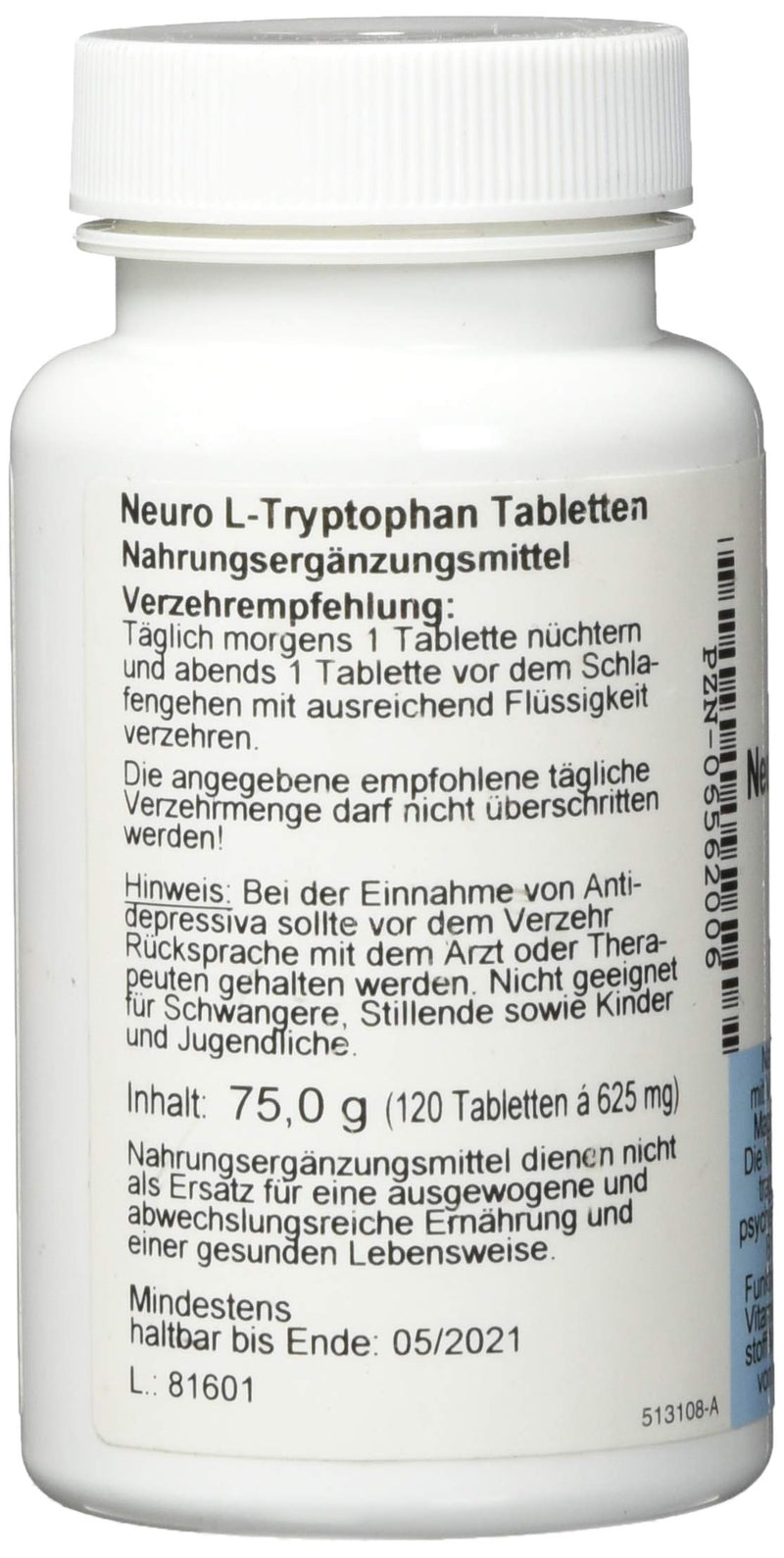 Neuro L Tryptophan Pack of 120 Tablets– NewNest Australia