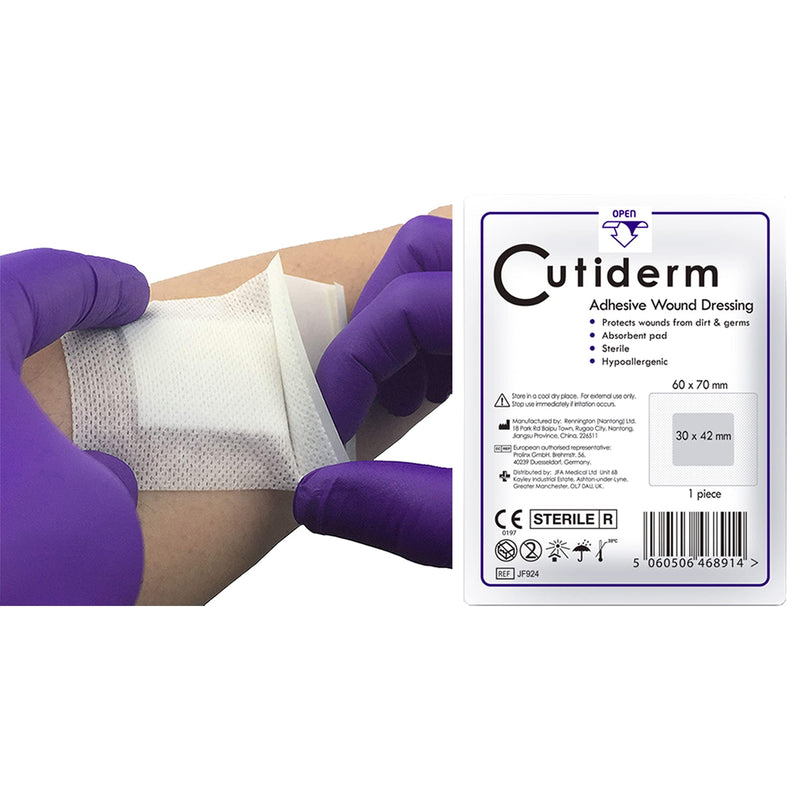 Pack of 30 Cutiderm Assorted Adhesive Sterile Wound Dressings Suitable ...