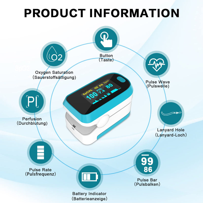 Pulse oximeter for Finger Oxygen Measuring Device,Finger Oximeter Meas ...