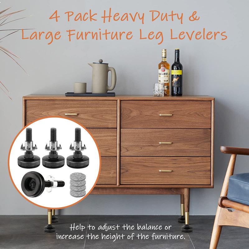 Adjustable Feet Levelers, Heavy Duty Adjustable Legs for Furniture, La ...