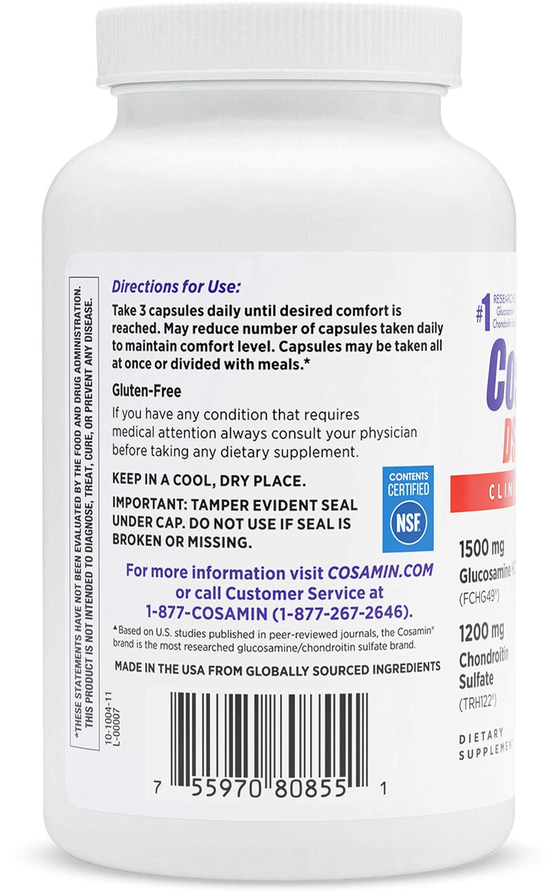 Cosamin DS #1 Researched Glucosamine & Chondroitin Joint Health ...