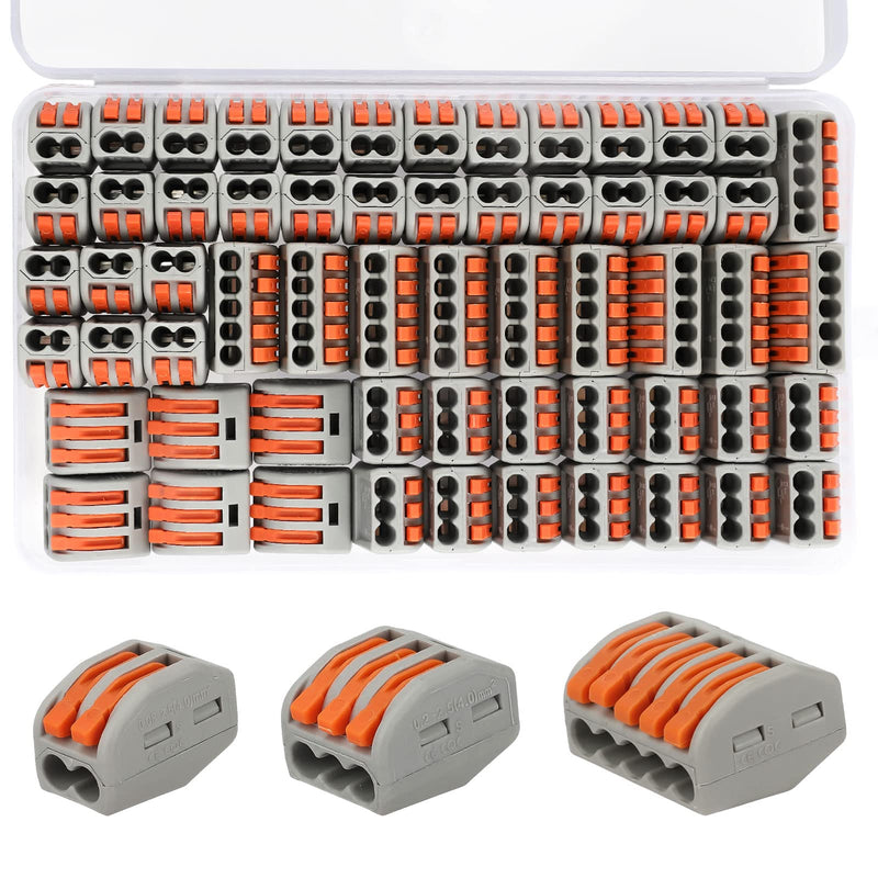 Linkstyle Lever Wire Connectors Kit, 60 PCS Wire Nuts, Compact Splicin ...