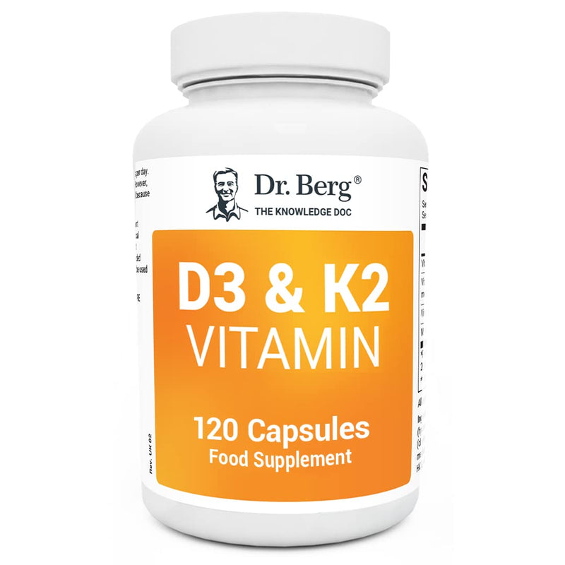 Dr. Berg's D3 & K2 Vitamin - D3K2 Supplement for Normal Joints, Bone ...